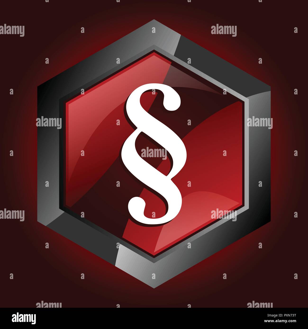 paragraph law court legal judge justice right hexagon dark red vector ...