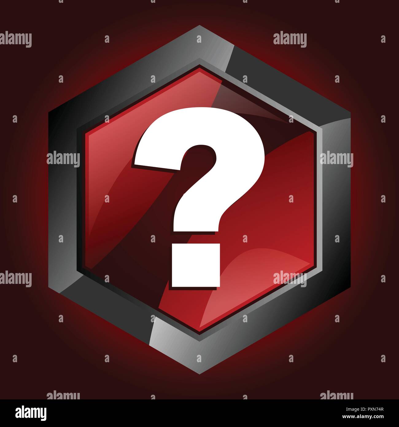 question mark problem help ask faq supporthexagon dark red vector icon ...