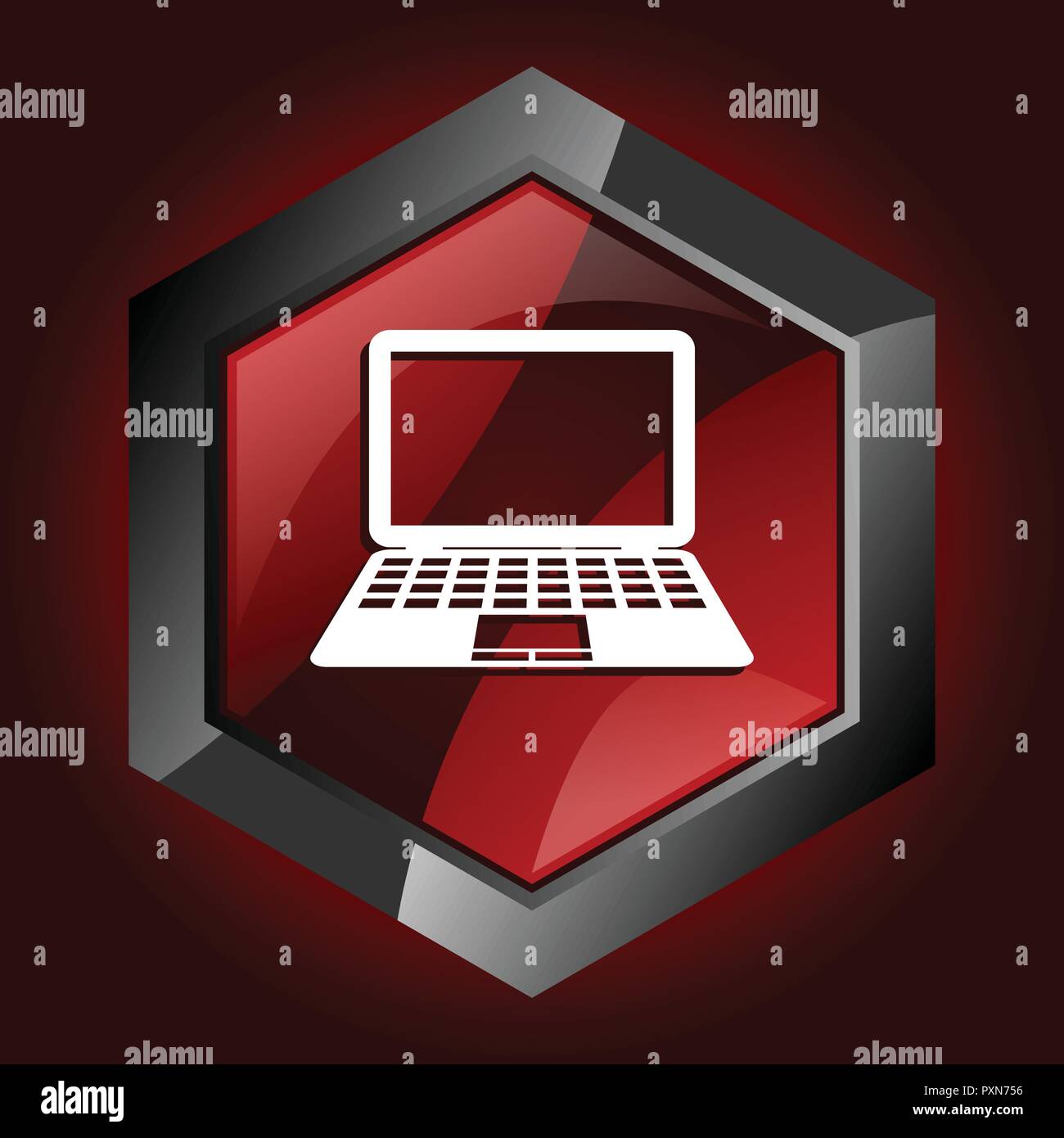 Laptop screen dark Stock Vector Images - Alamy