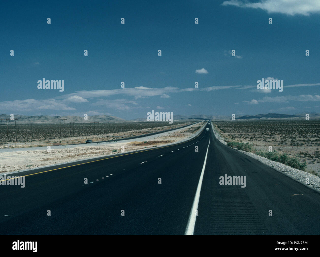 Rural, Utah 1981/03/01 A Straight Road. Photo by Dennis Brack Stock ...