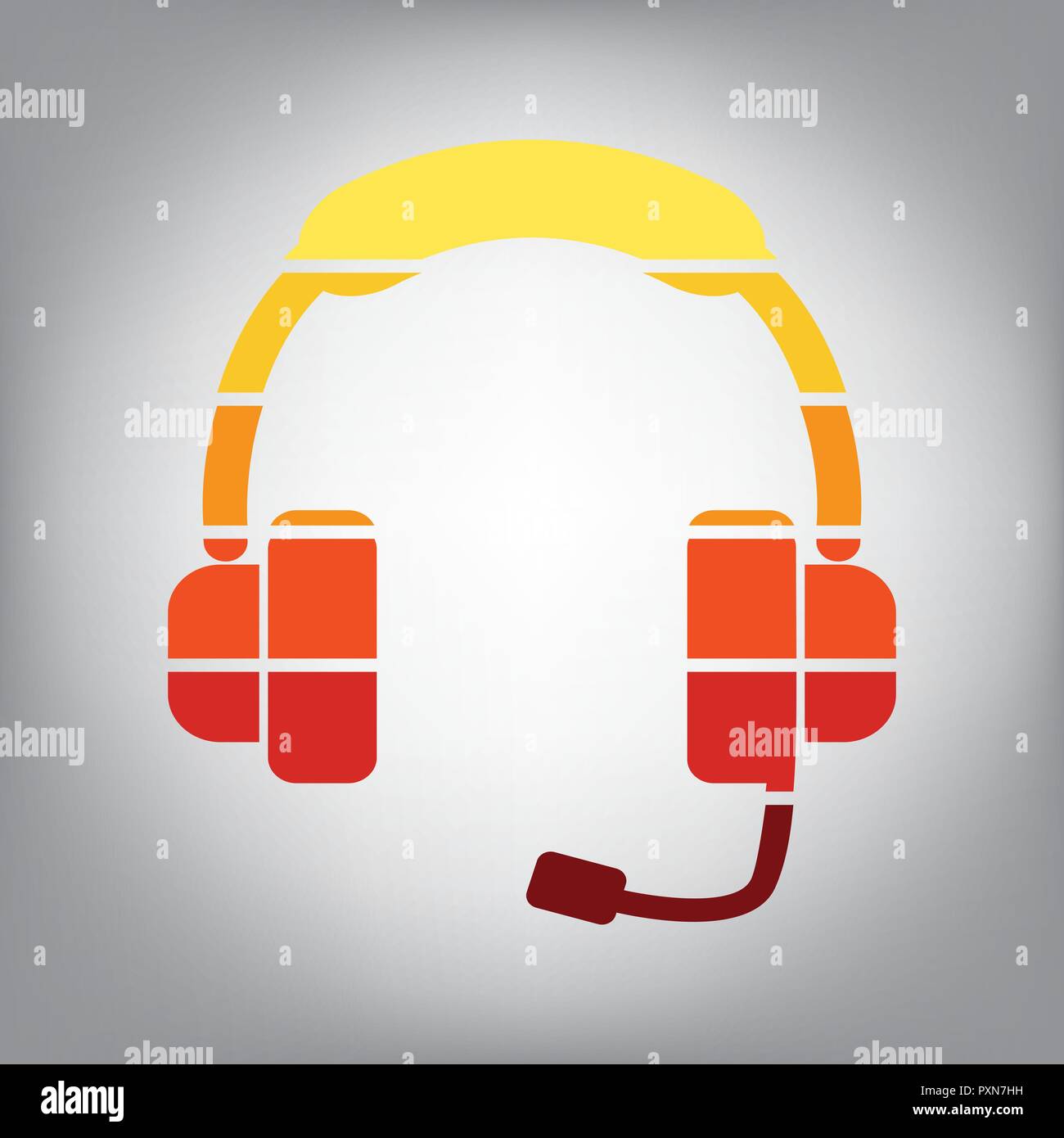 Support sign illustration. Vector. Horizontally sliced icon with colors ...