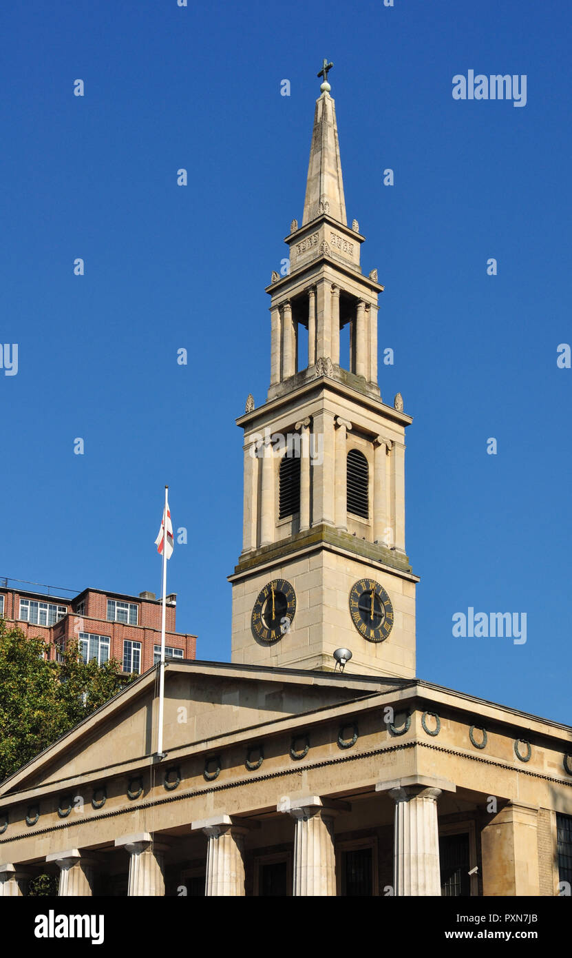 St johns waterloo church spire hi-res stock photography and images - Alamy
