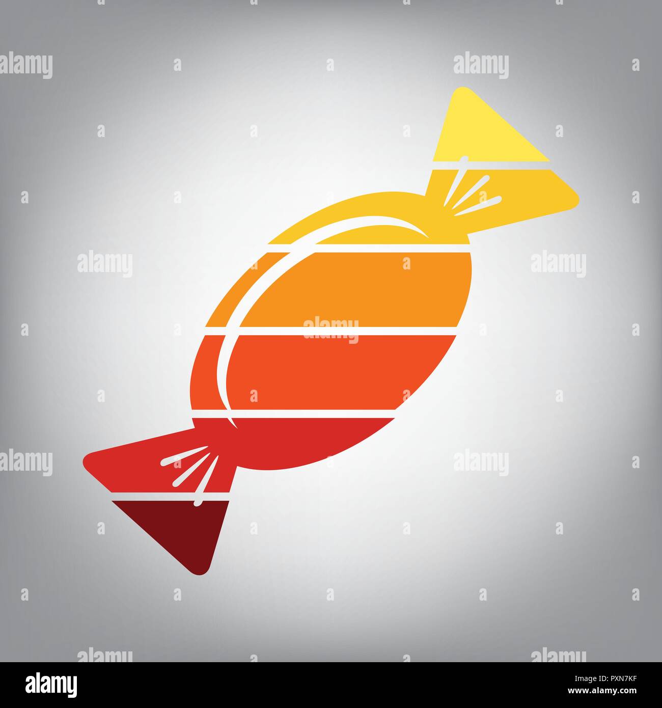 Candy sign illustration. Vector. Horizontally sliced icon with colors ...