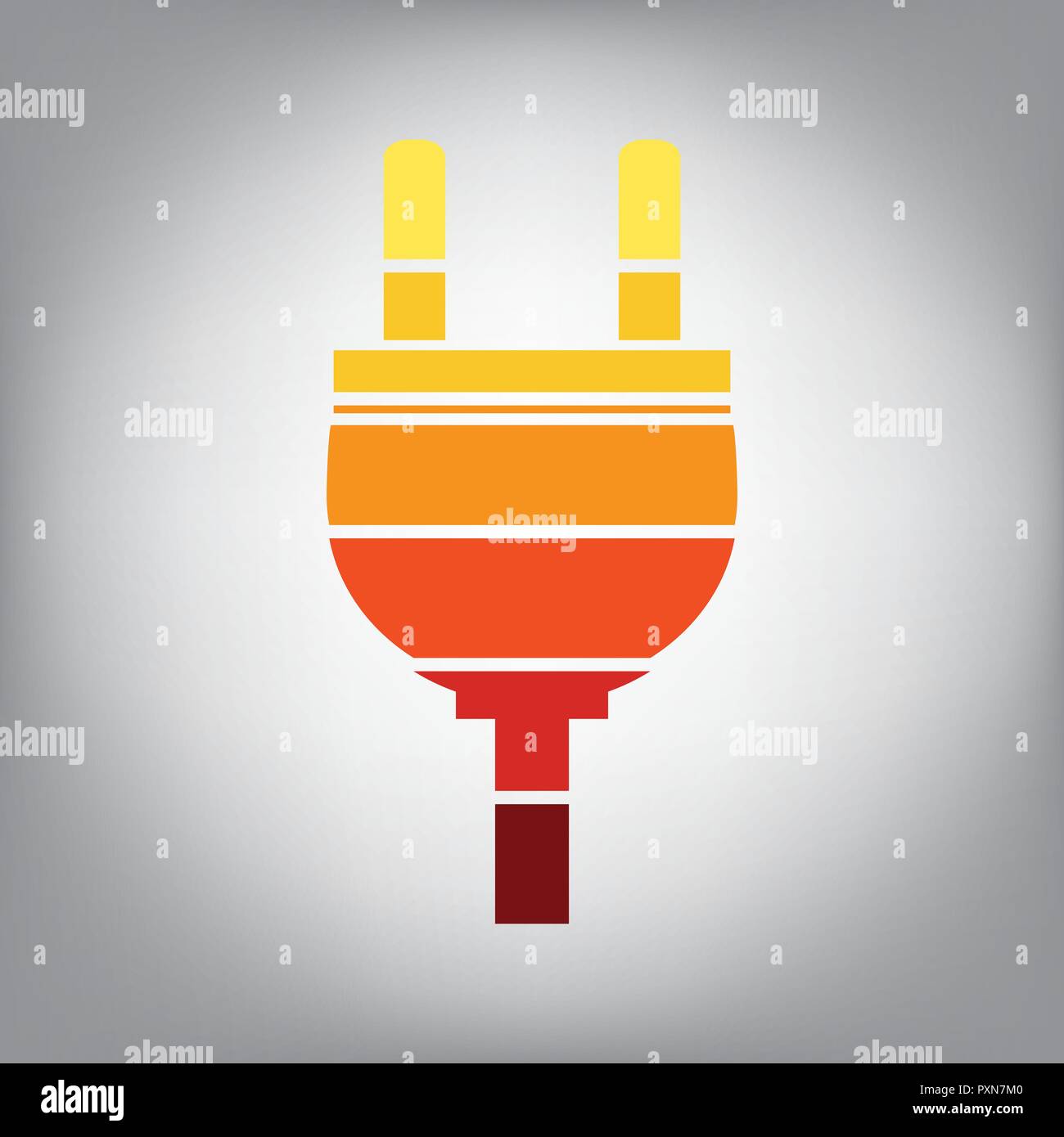 Socket sign illustration. Vector. Horizontally sliced icon with colors ...