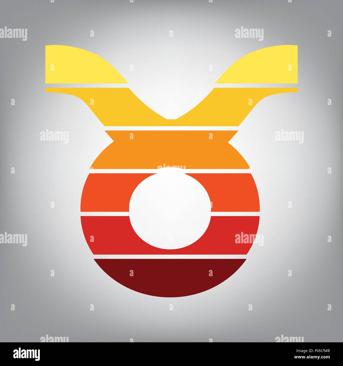 Taurus sign illustration. Vector. Horizontally sliced icon with colors ...