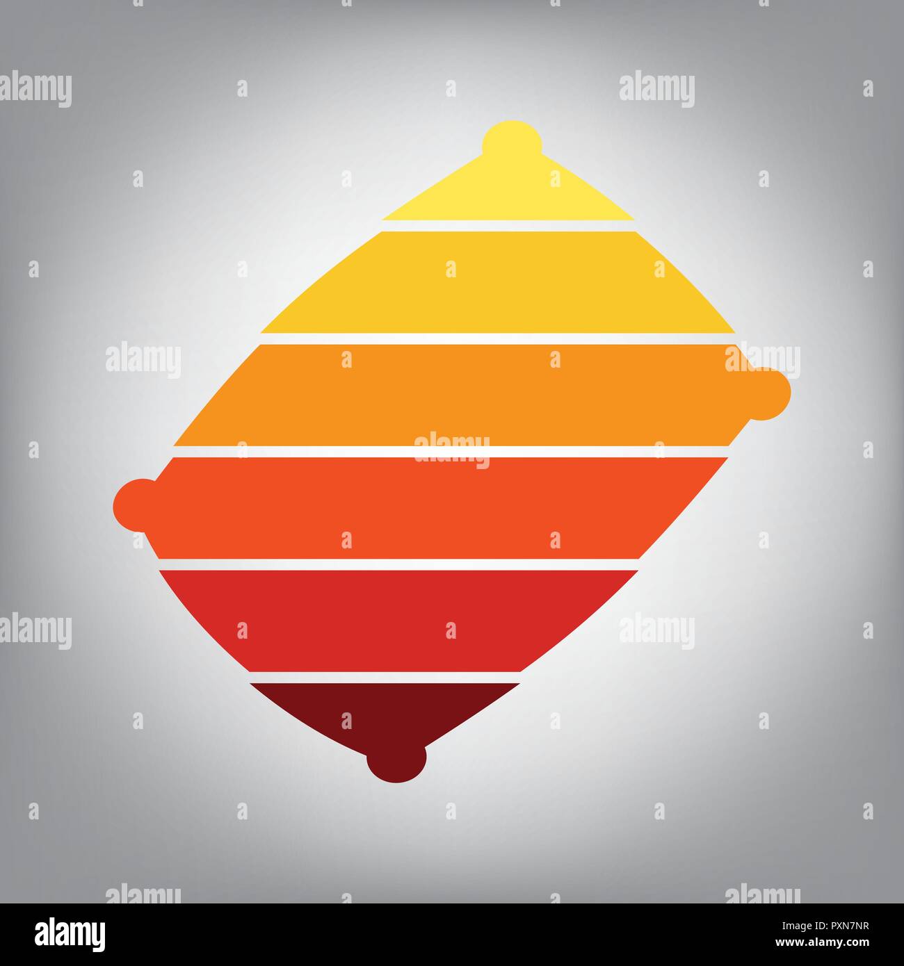 Pillow sign illustration. Vector. Horizontally sliced icon with colors ...