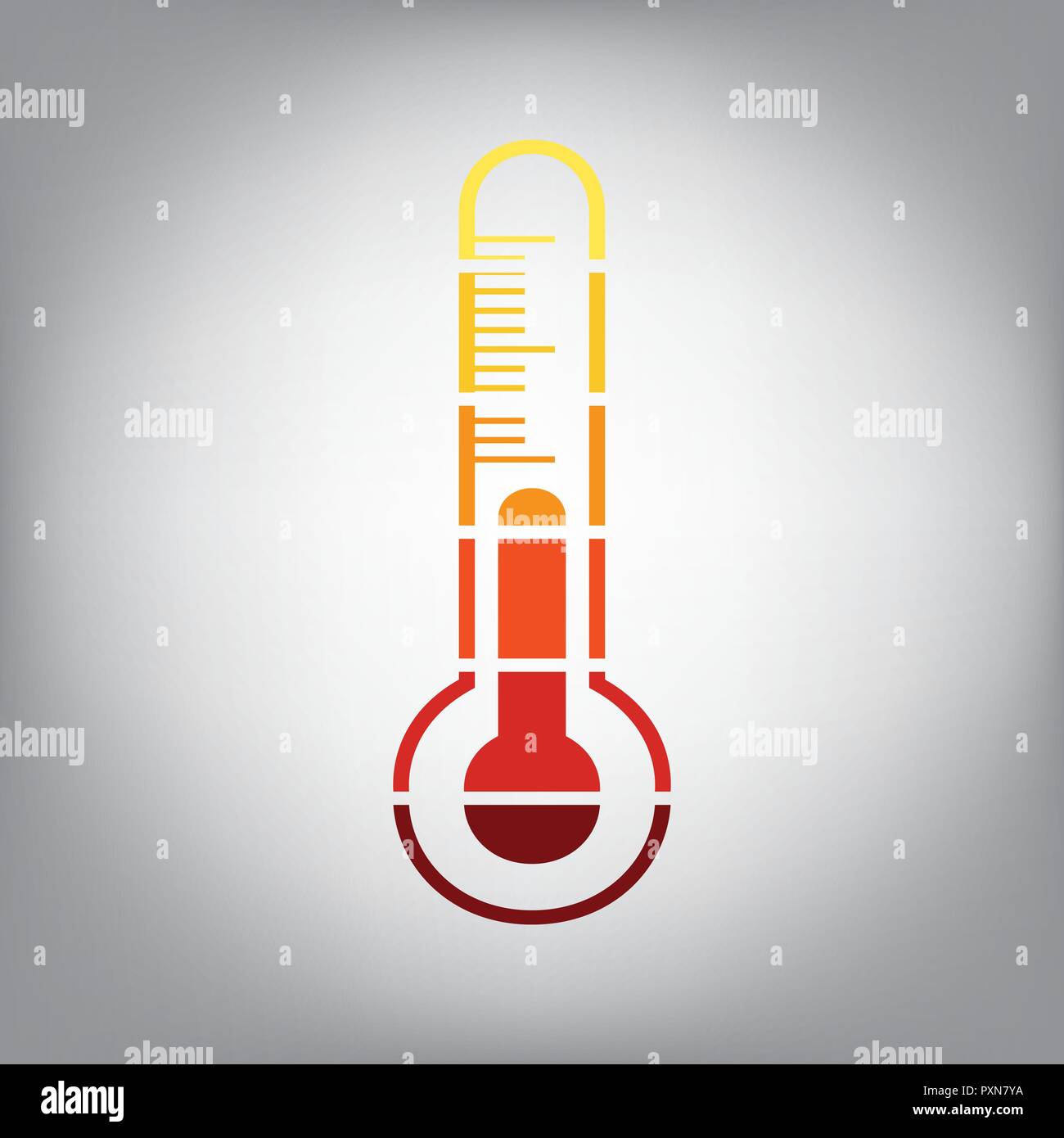 Meteo diagnostic technology thermometer sign. Vector. Horizontally ...
