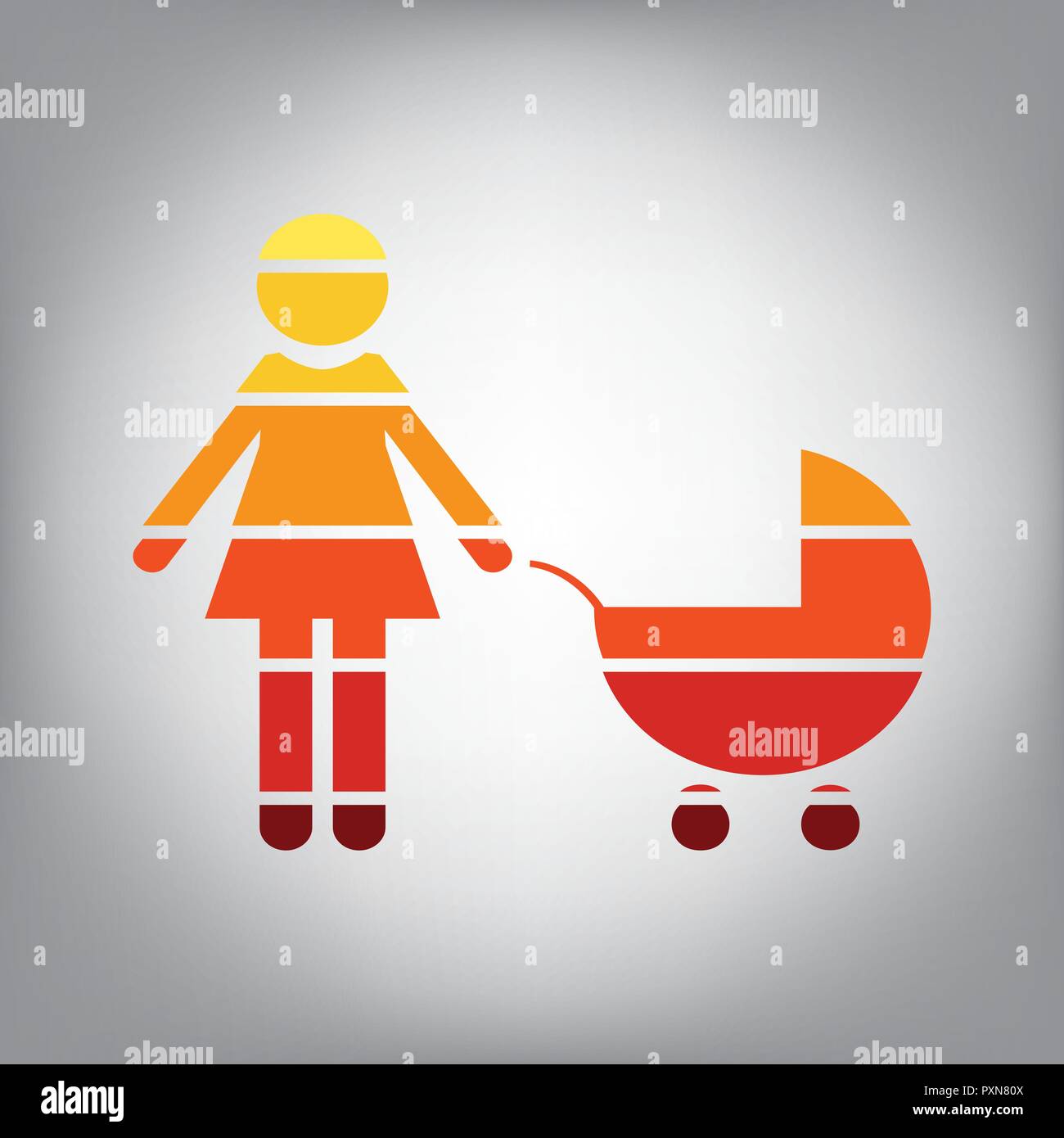 Family sign illustration. Vector. Horizontally sliced icon with colors ...