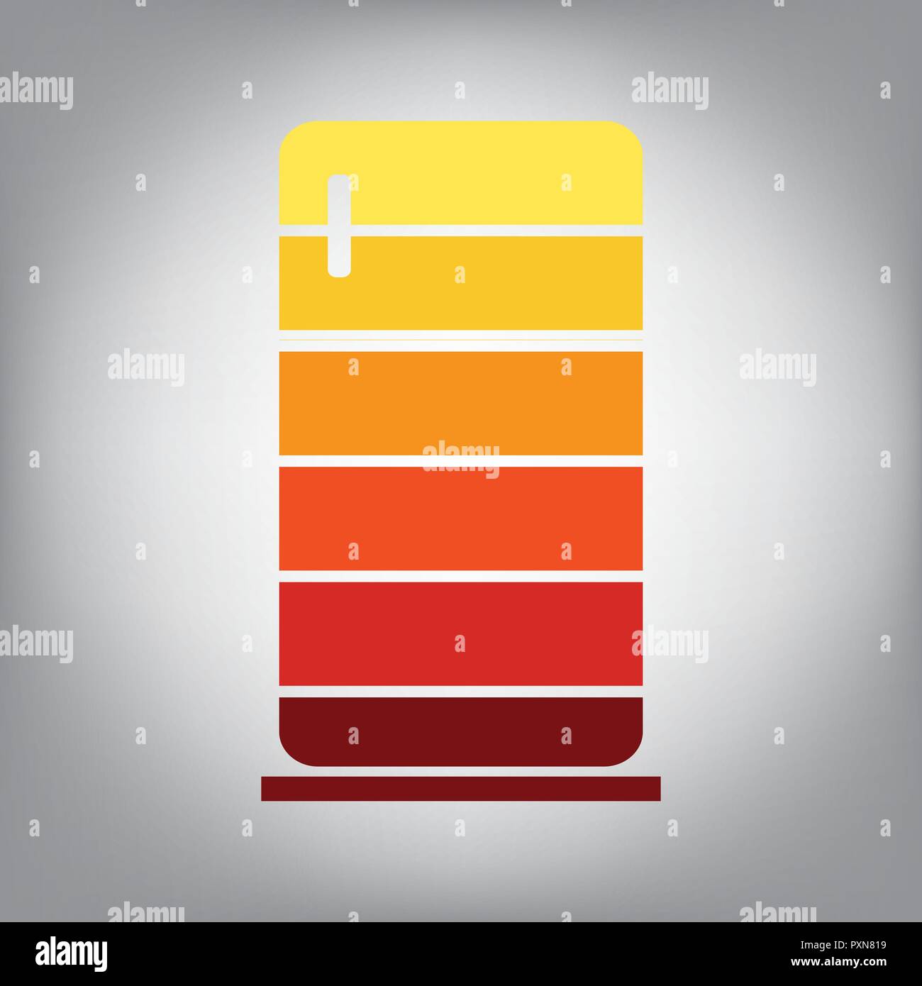 Refrigerator sign illustration. Vector. Horizontally sliced icon with ...