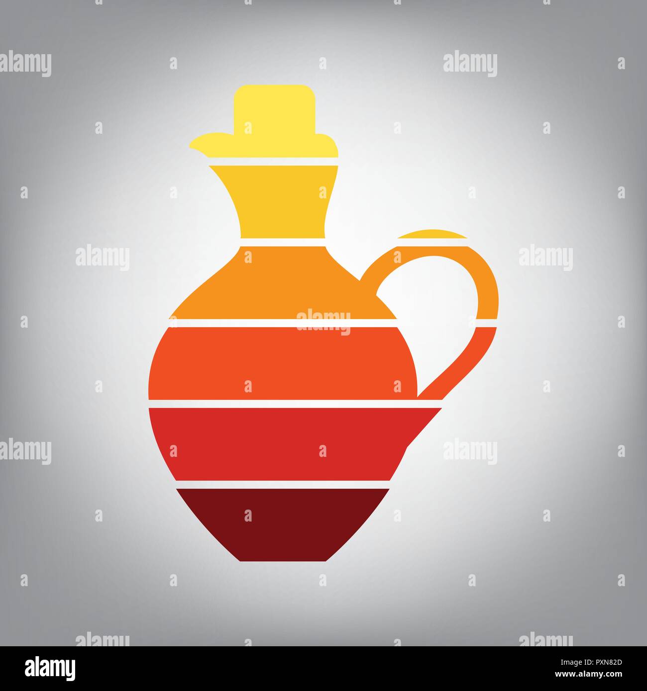 Amphora sign illustration. Vector. Horizontally sliced icon with colors ...