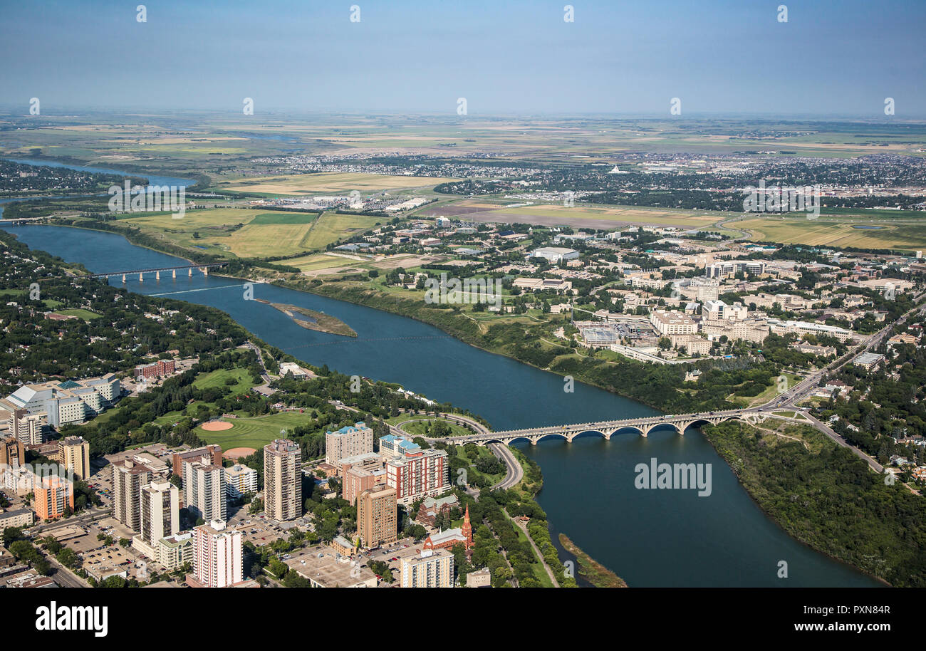 Saskatoon saskatchewan aerial hi-res stock photography and images - Alamy