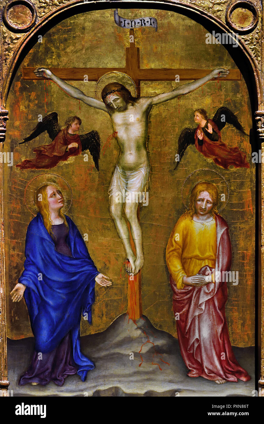 Crucifixion 1405-1412 Gentile da Fabriano (Gentile di Niccolò di Giovanni di Massio) 15th ...