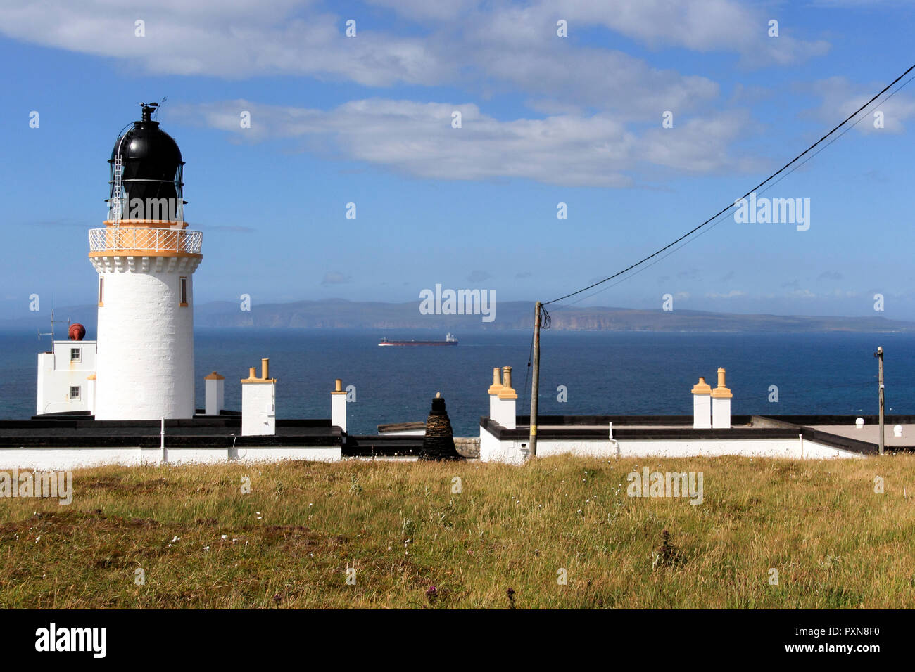 Dunnet Head Lighthouse, Scottish Highlands, Scotland, UK Stock Photo ...