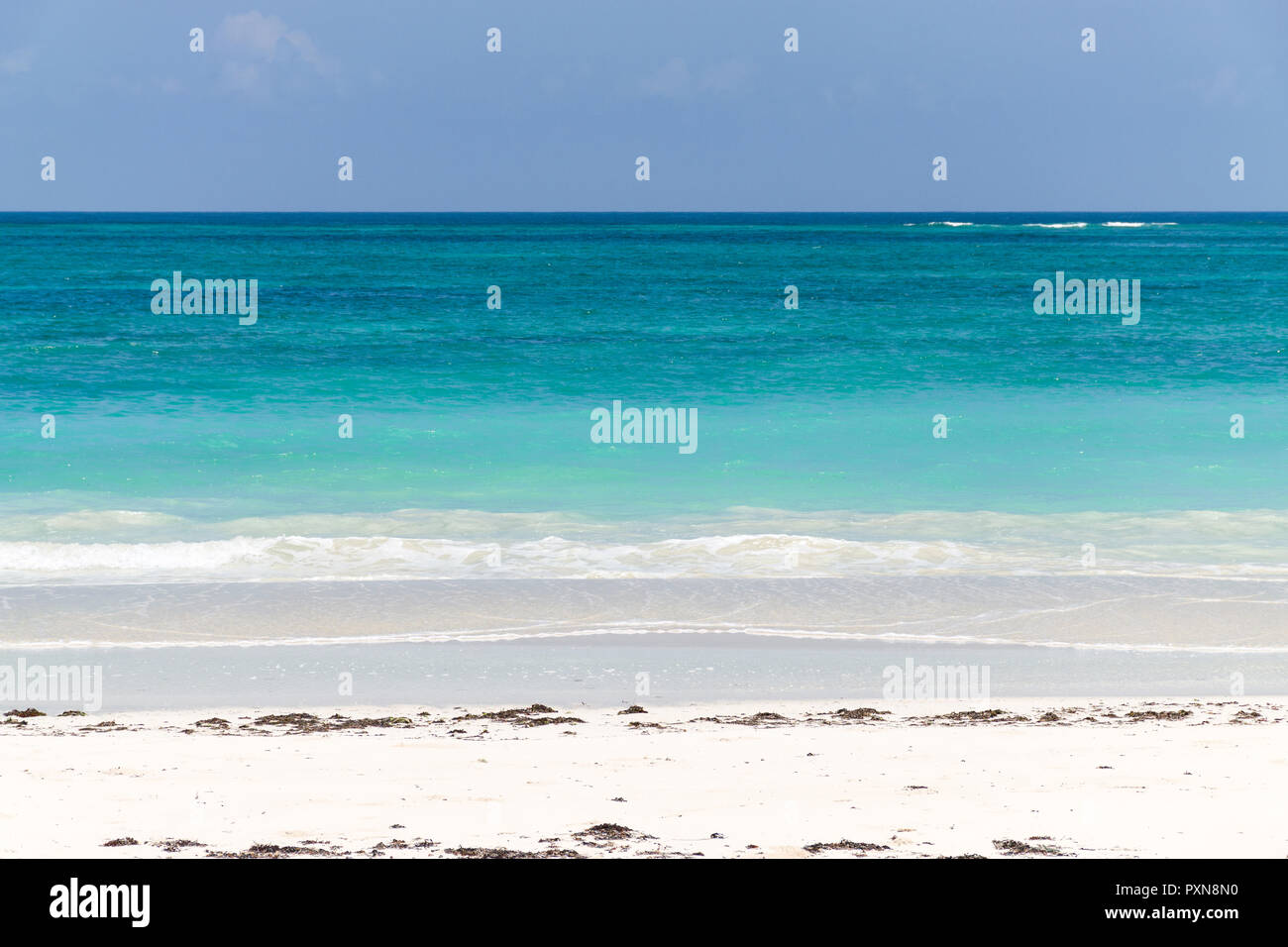 Diani beach and Indian ocean in afternoon light, Kenya Stock Photo - Alamy