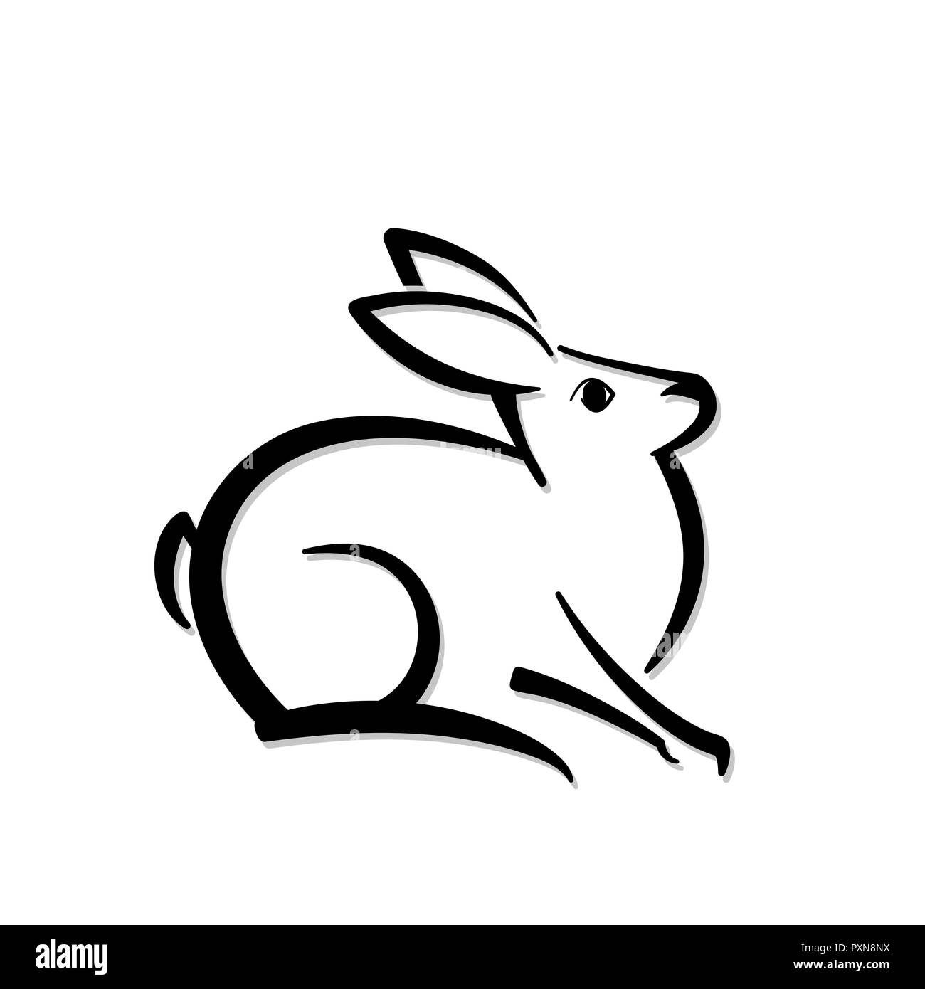 Outline Hare High Resolution Stock Photography and Images - Alamy