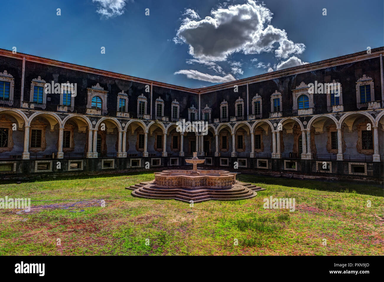 Cloister of the Benedictine Monastery of San Nicolo l'Arena in Catania ...