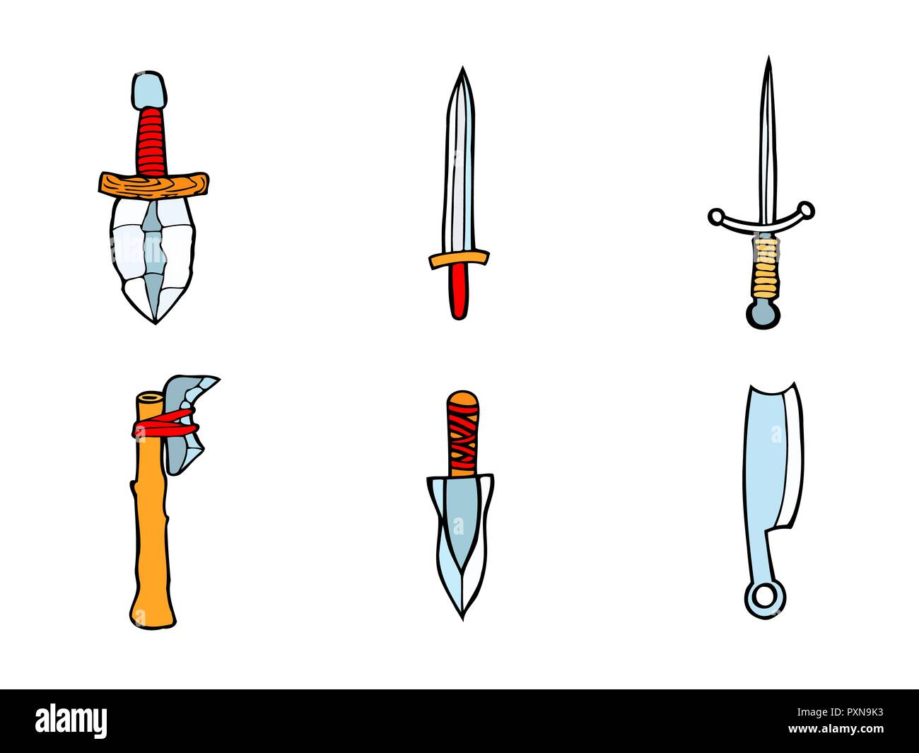 Colored image of dagger. illustration isolated on white background for ...