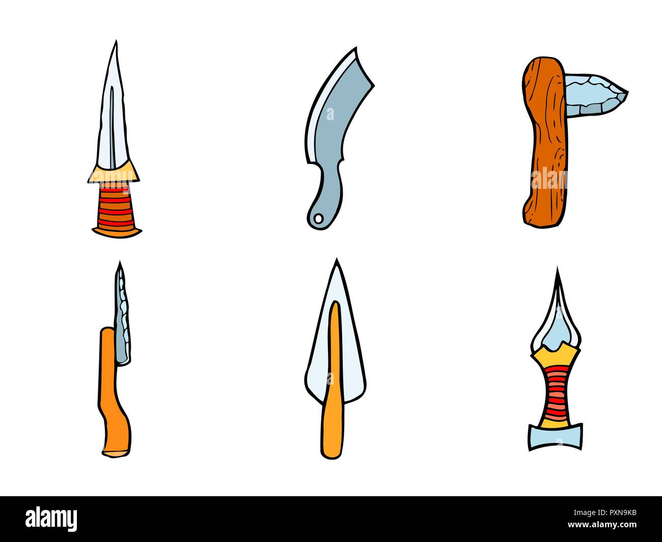 Cartoon Colored image of dagger. illustration isolated on white ...