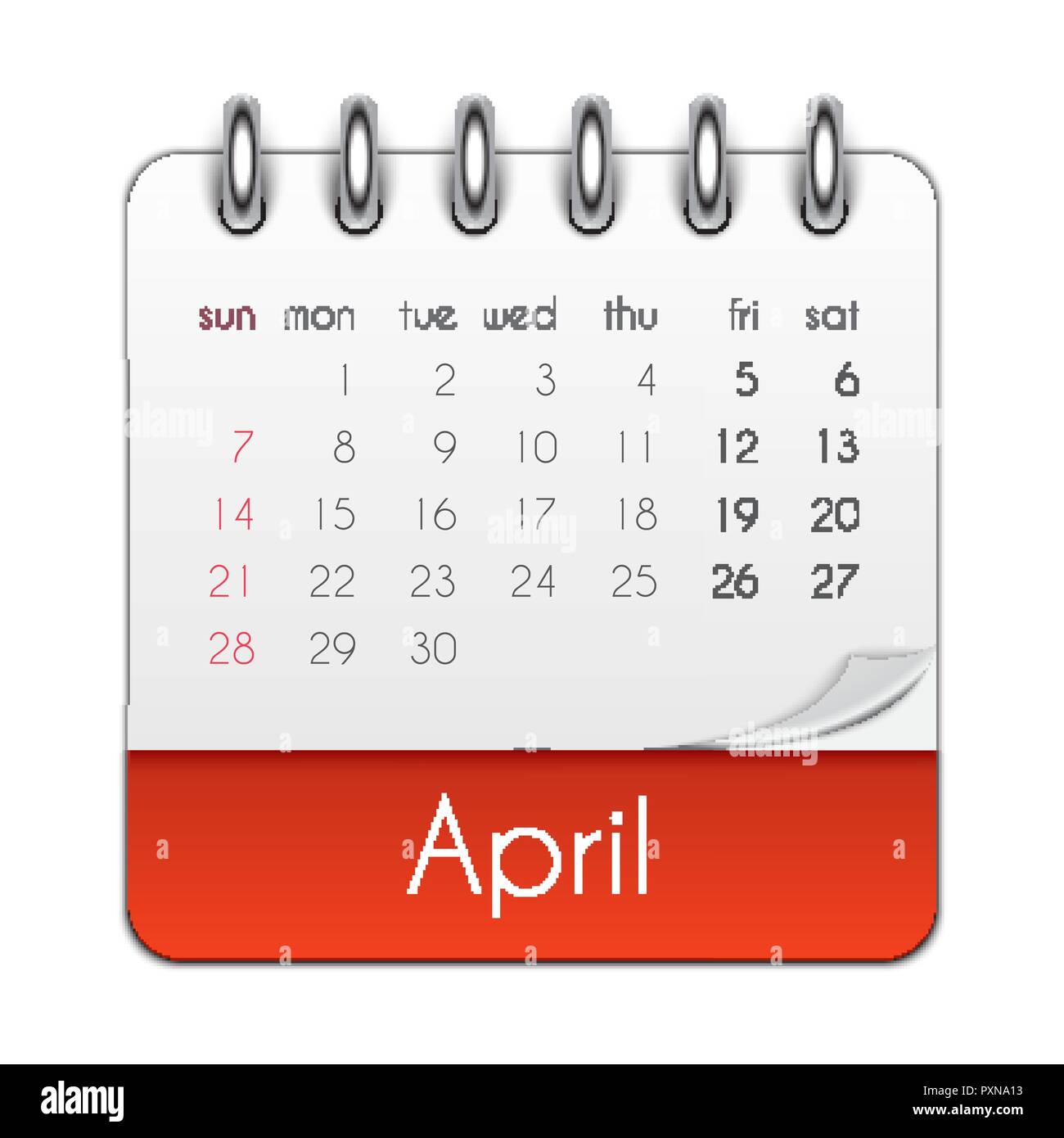 Calender template week starts sunday vector hi-res stock photography ...