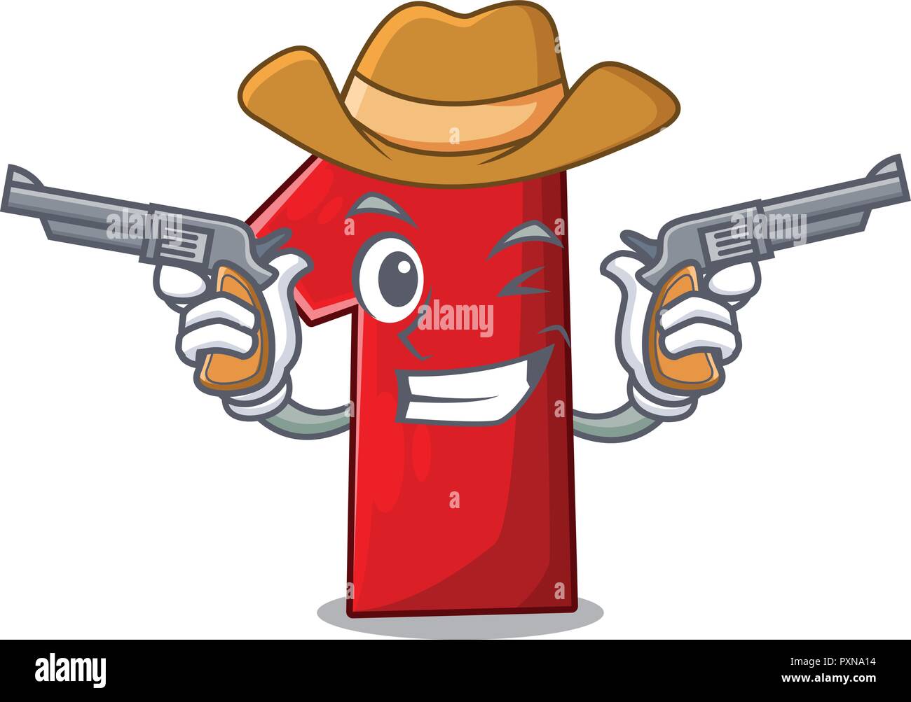Cowboy character number one on the platform Stock Vector Image & Art ...