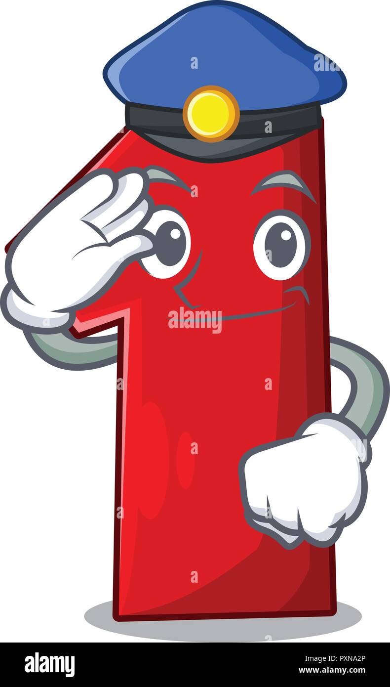 Police character number one on the platform Stock Vector Image & Art ...