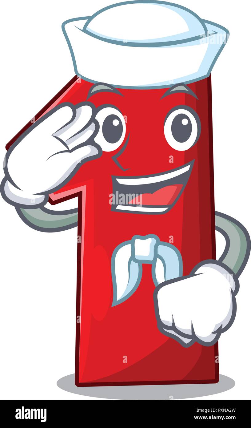 Sailor character number one on the platform Stock Vector Image & Art ...