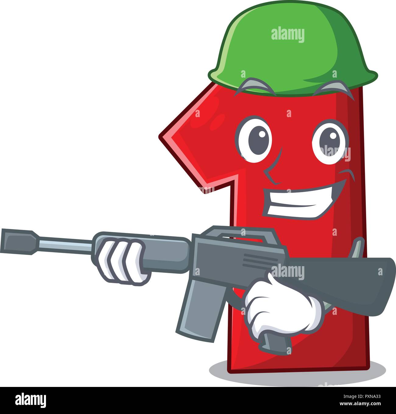 Army character number one on the platform Stock Vector Image & Art - Alamy