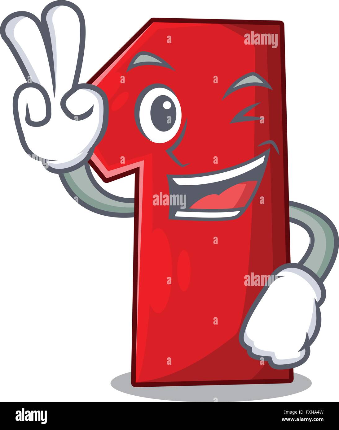 Two finger number one index finger on cartoon Stock Vector Image & Art ...