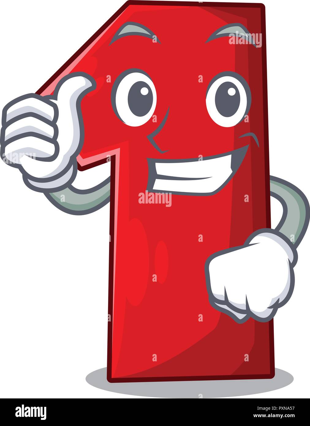 Thumbs up number one index finger on cartoon Stock Vector Image & Art ...