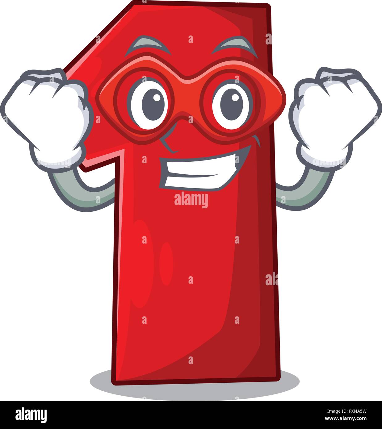 Super hero number one index finger on cartoon Stock Vector Image & Art ...