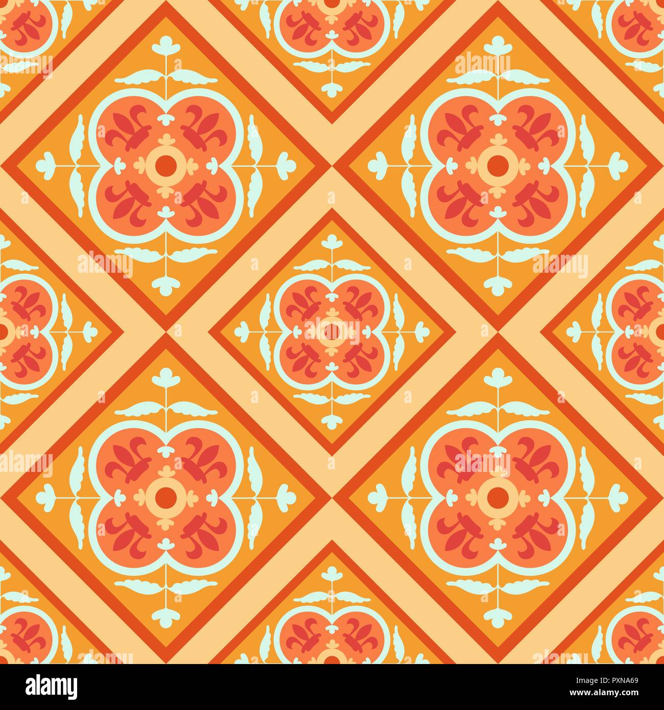 seamless vector colorful arabic geometric traditional pattern. Perfect ...