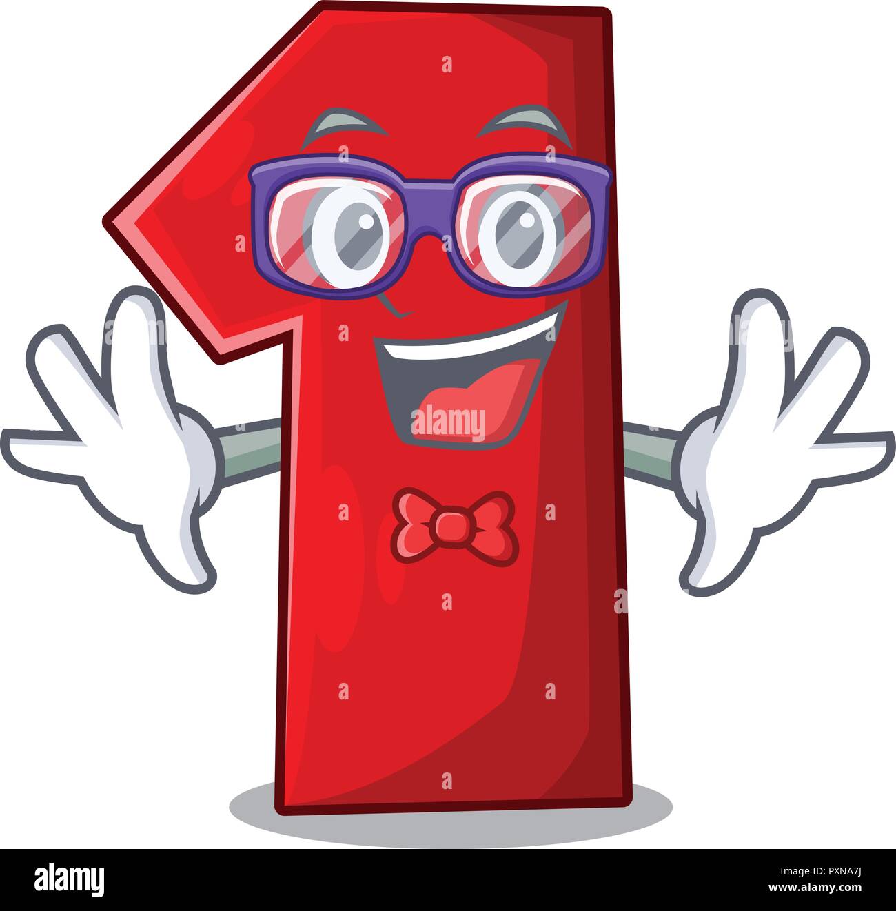 Geek number one index finger on cartoon Stock Vector Image & Art - Alamy