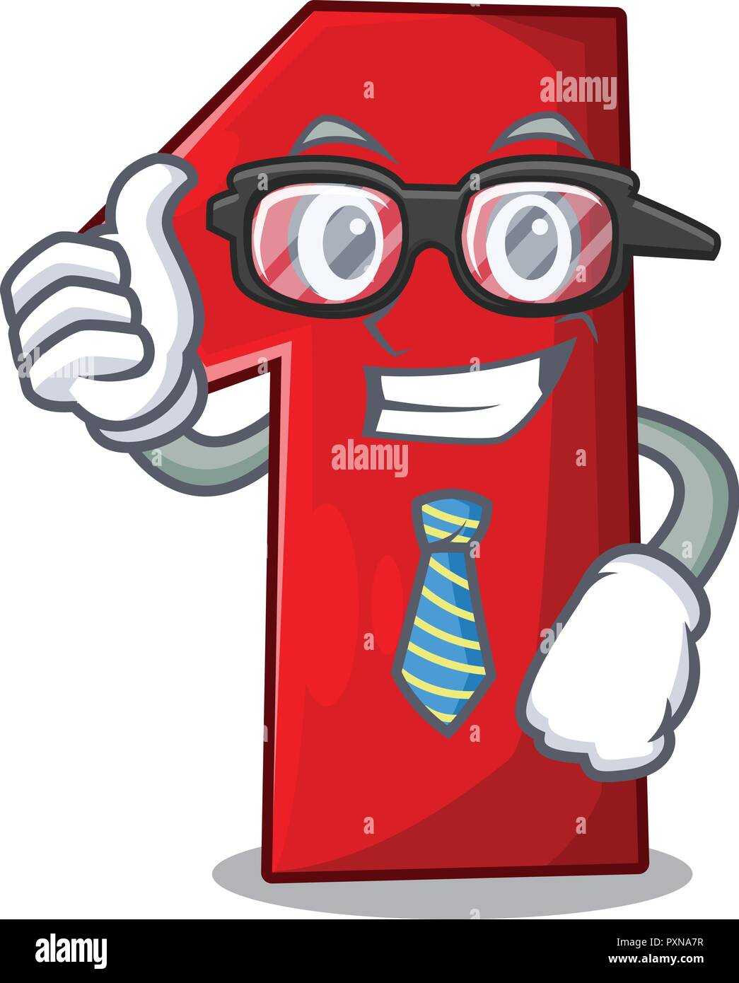 Businessman number one index finger on cartoon Stock Vector Image & Art ...