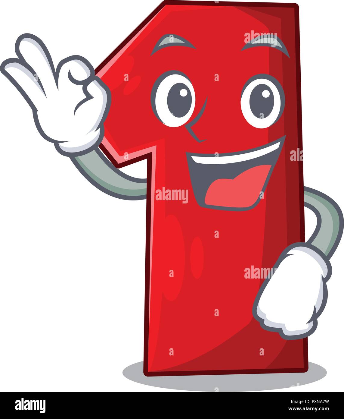 Okay number one index finger on cartoon Stock Vector Image & Art - Alamy