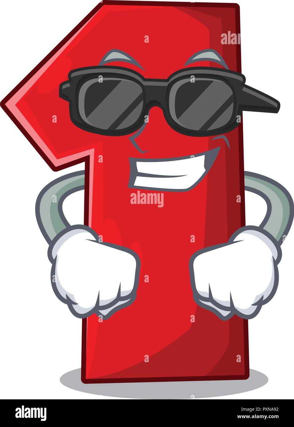 Super cool number one index finger on cartoon Stock Vector Image & Art ...