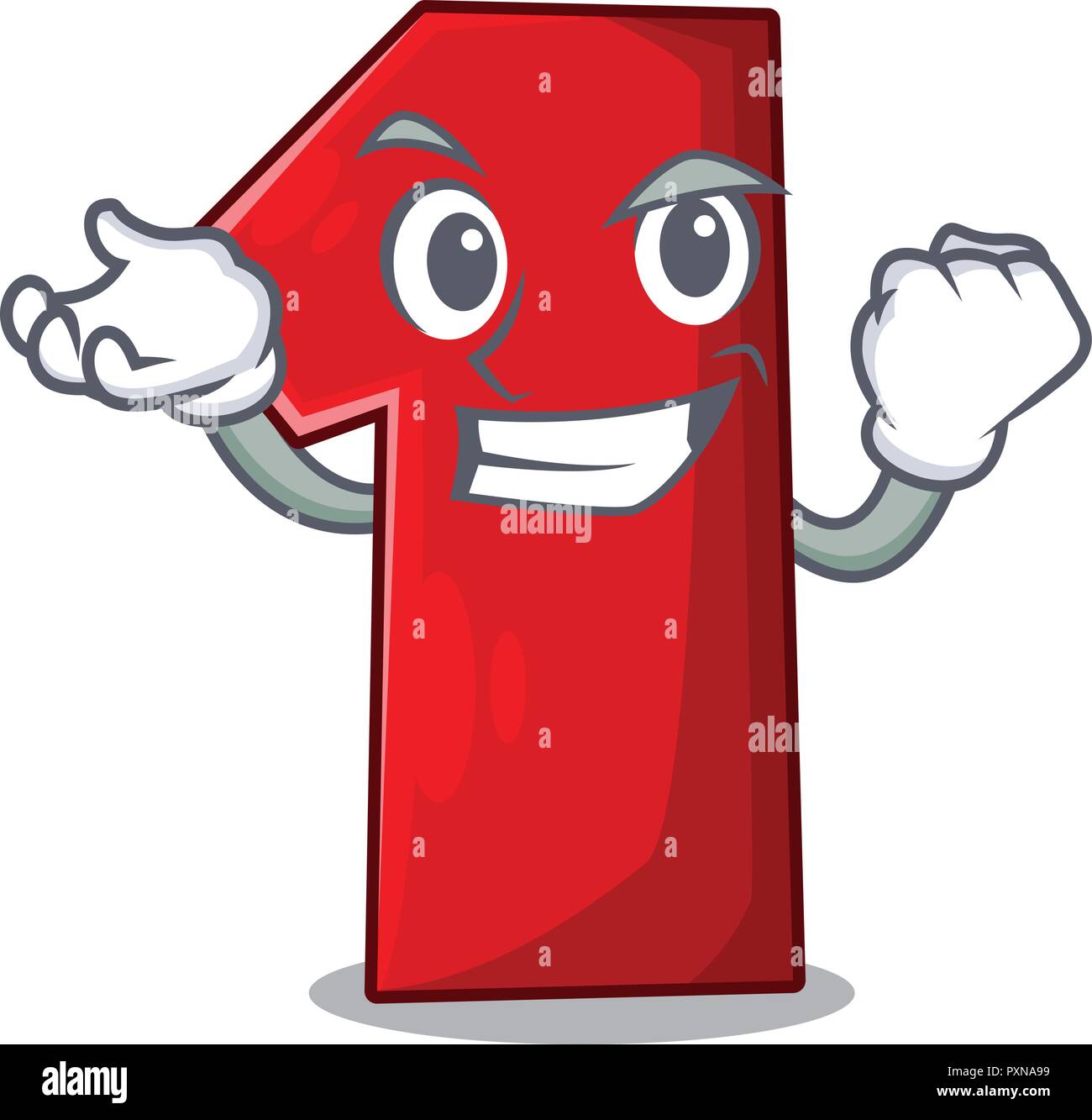 Successful number one index finger on cartoon Stock Vector Image & Art ...