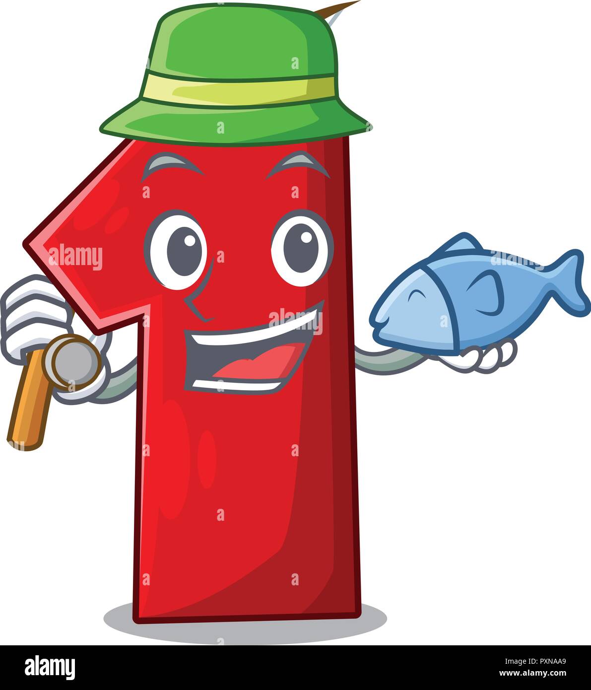 Fishing cartoon the number one for champion Stock Vector Image & Art ...