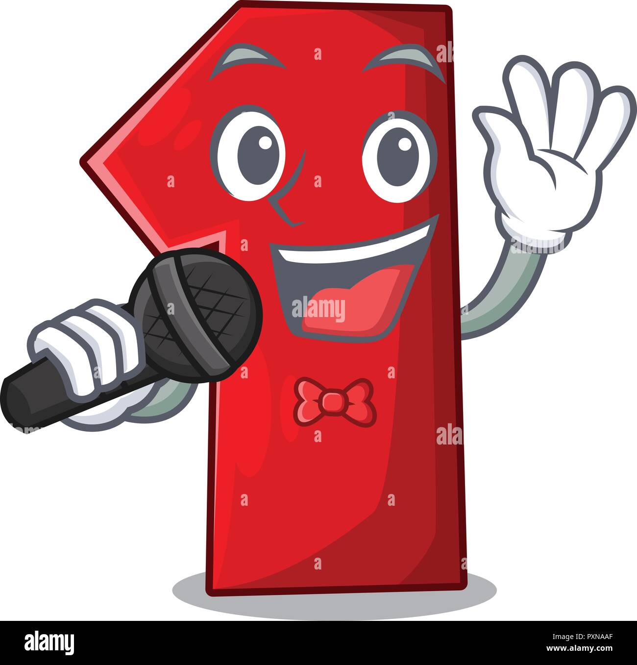 Singing cartoon the number one for champion Stock Vector Image & Art ...