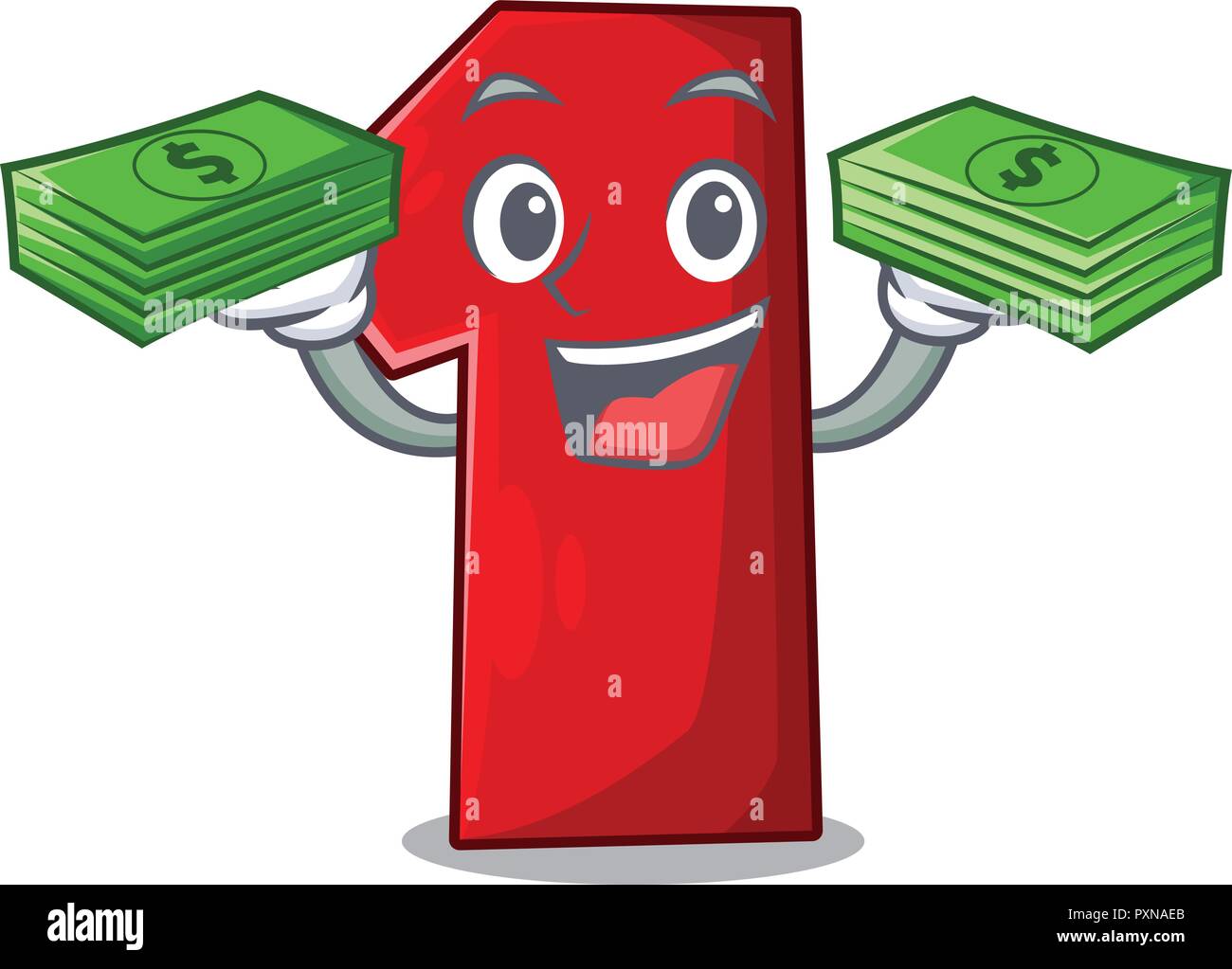 With money cartoon the number one for champion Stock Vector Image & Art ...