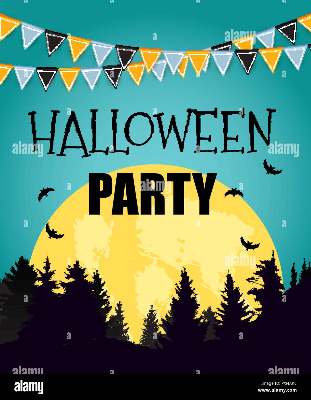 Halloween background illustration template Stock Vector Images - Alamy