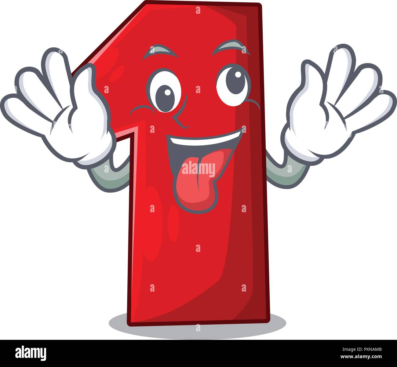 Crazy plastic number one isolated on mascot Stock Vector Image & Art ...