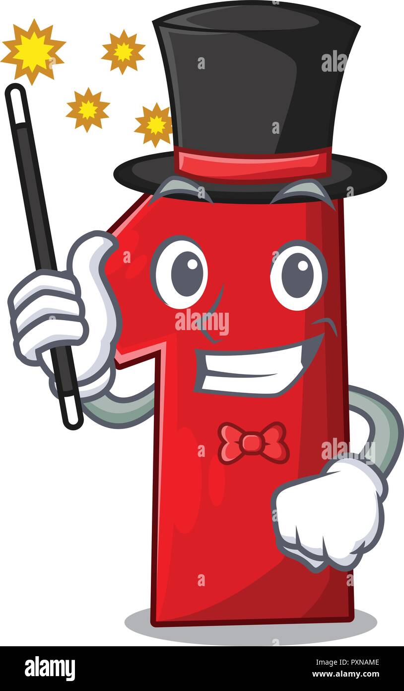Magician plastic number one isolated on mascot Stock Vector Image & Art ...