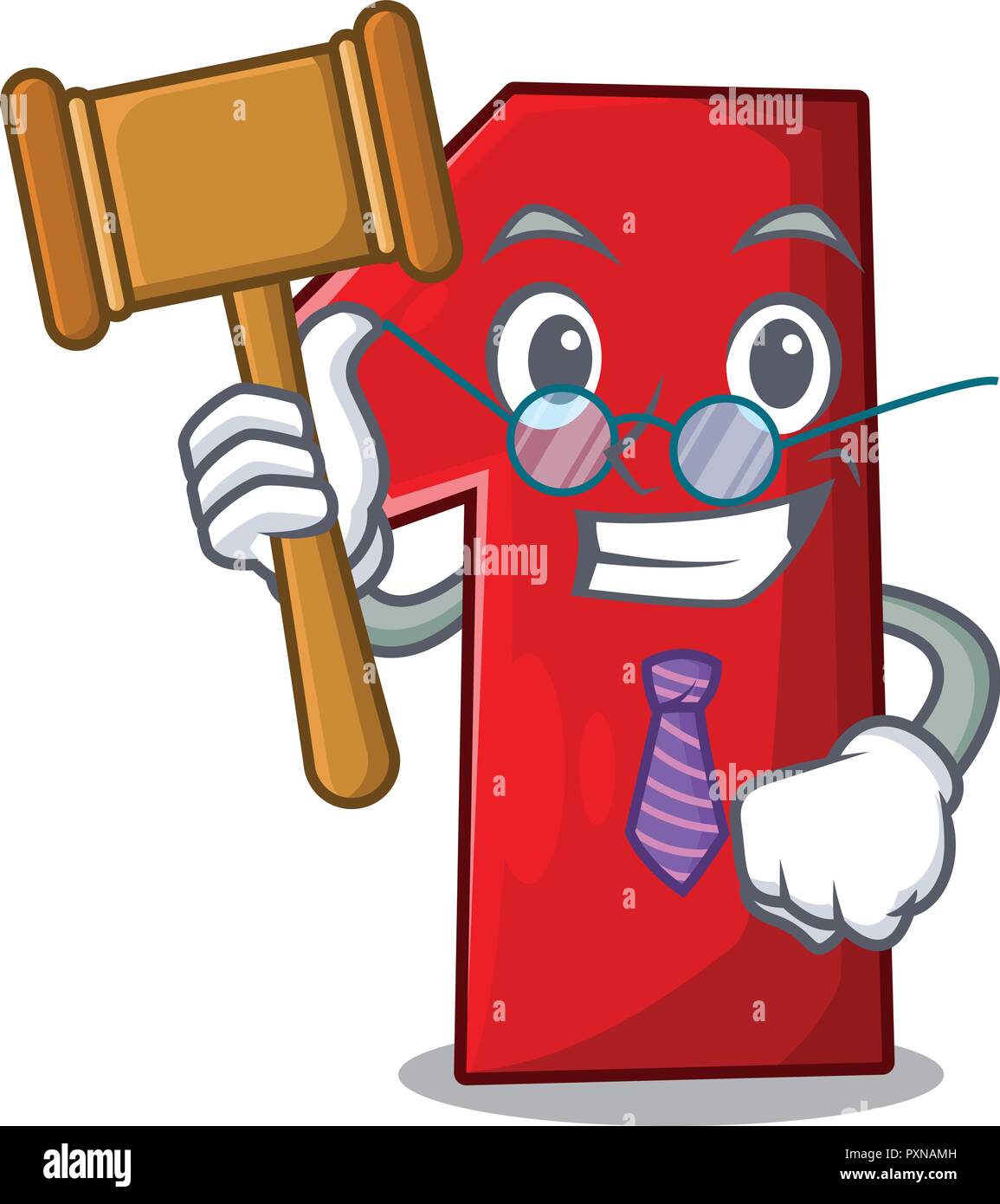 Judge plastic number one isolated on mascot Stock Vector Image & Art ...