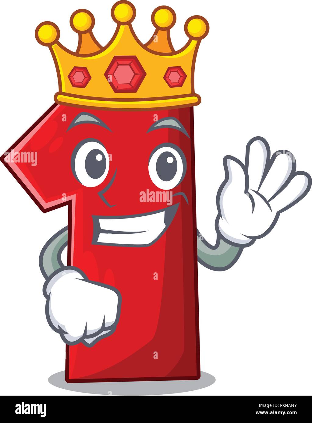 King plastic number one isolated on mascot Stock Vector Image & Art - Alamy