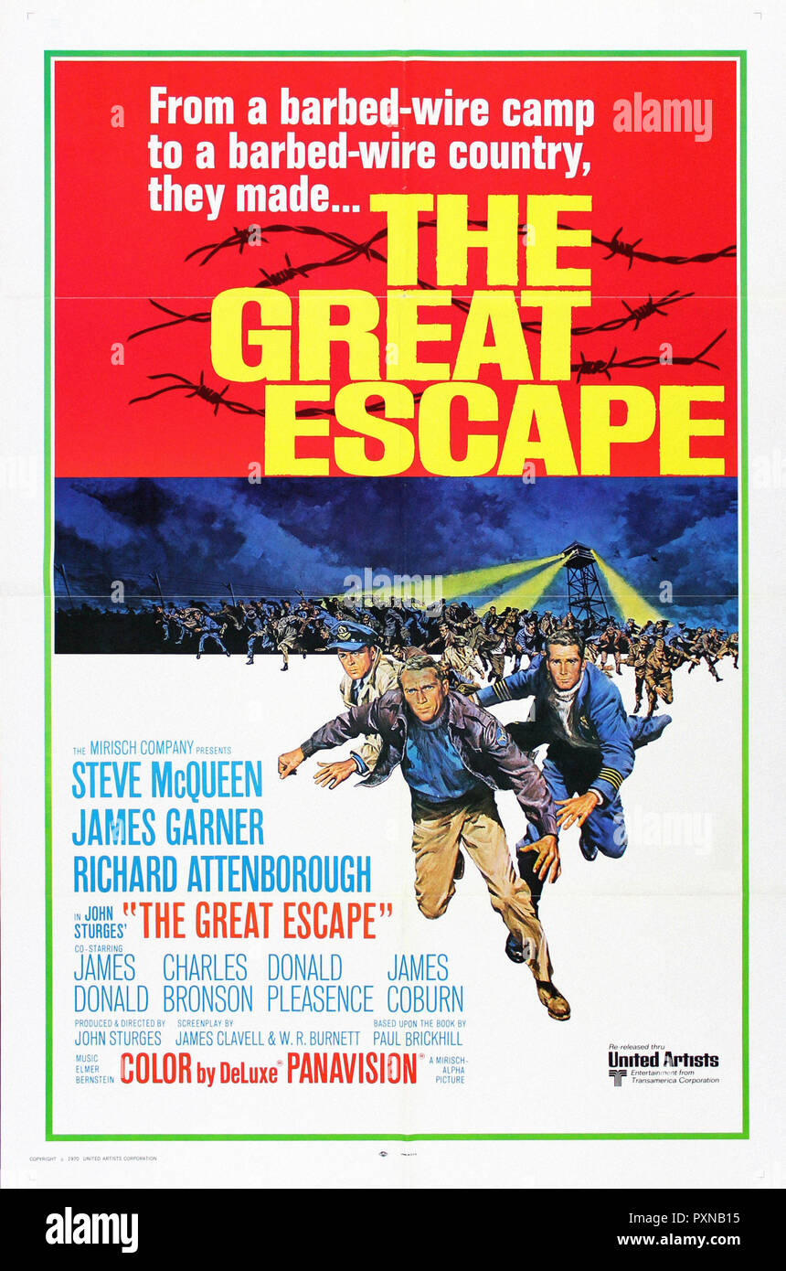 The Great Escape - Original movie poster Stock Photo - Alamy