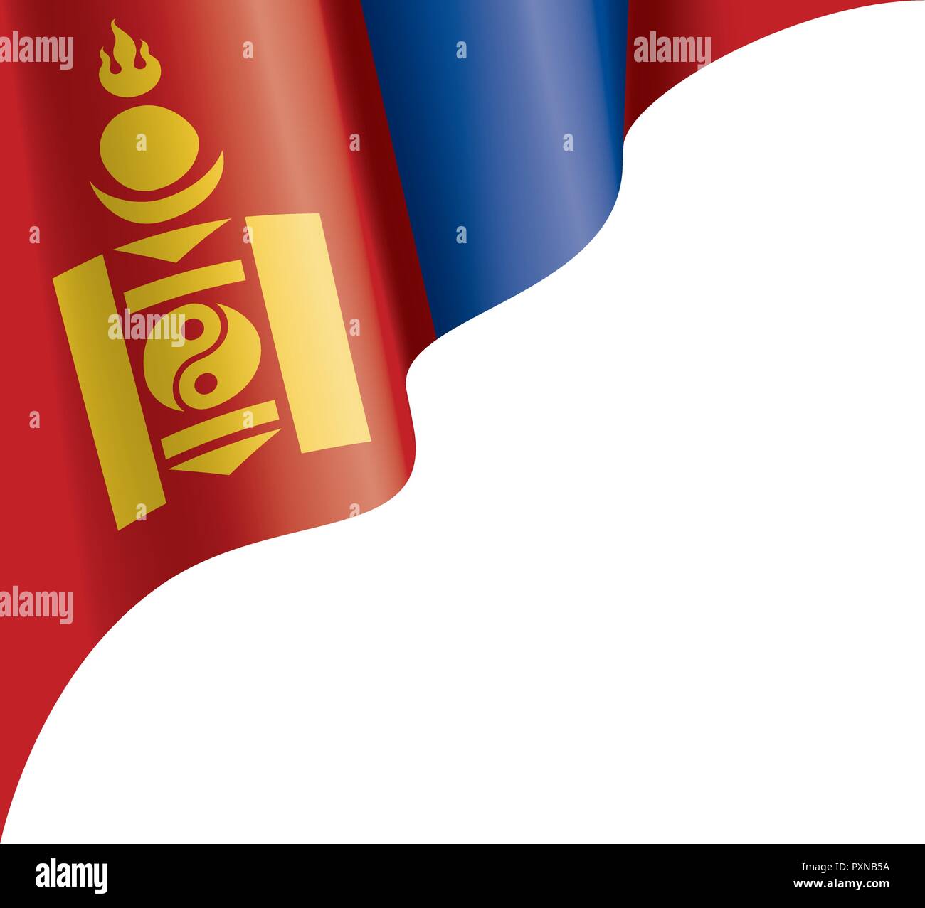 Mongolia flag, vector illustration on a white background Stock Vector ...