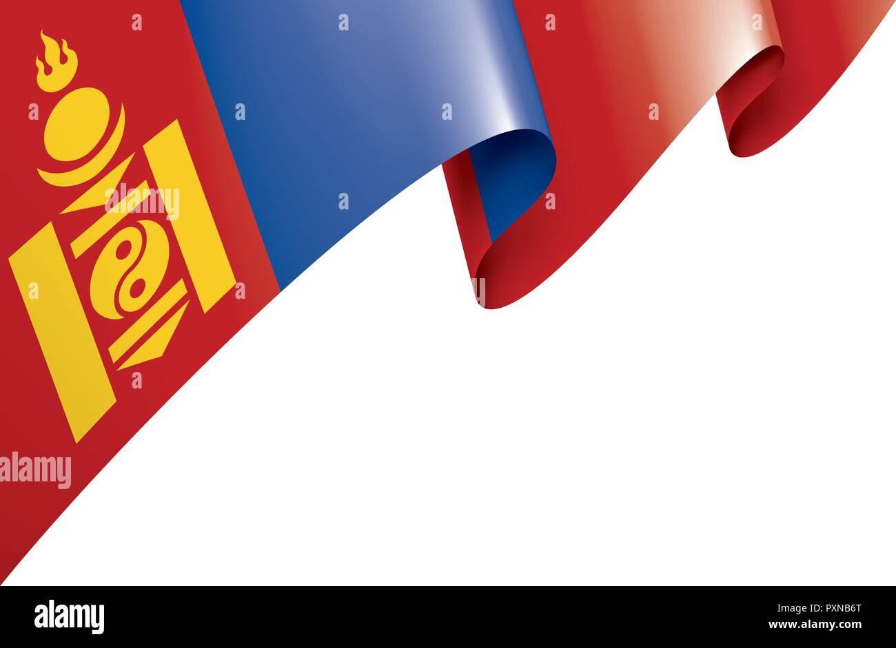 Mongolia flag, vector illustration on a white background Stock Vector ...