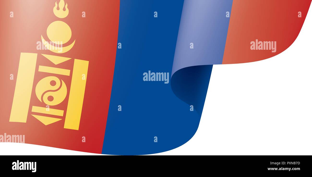 Mongolia flag, vector illustration on a white background Stock Vector ...