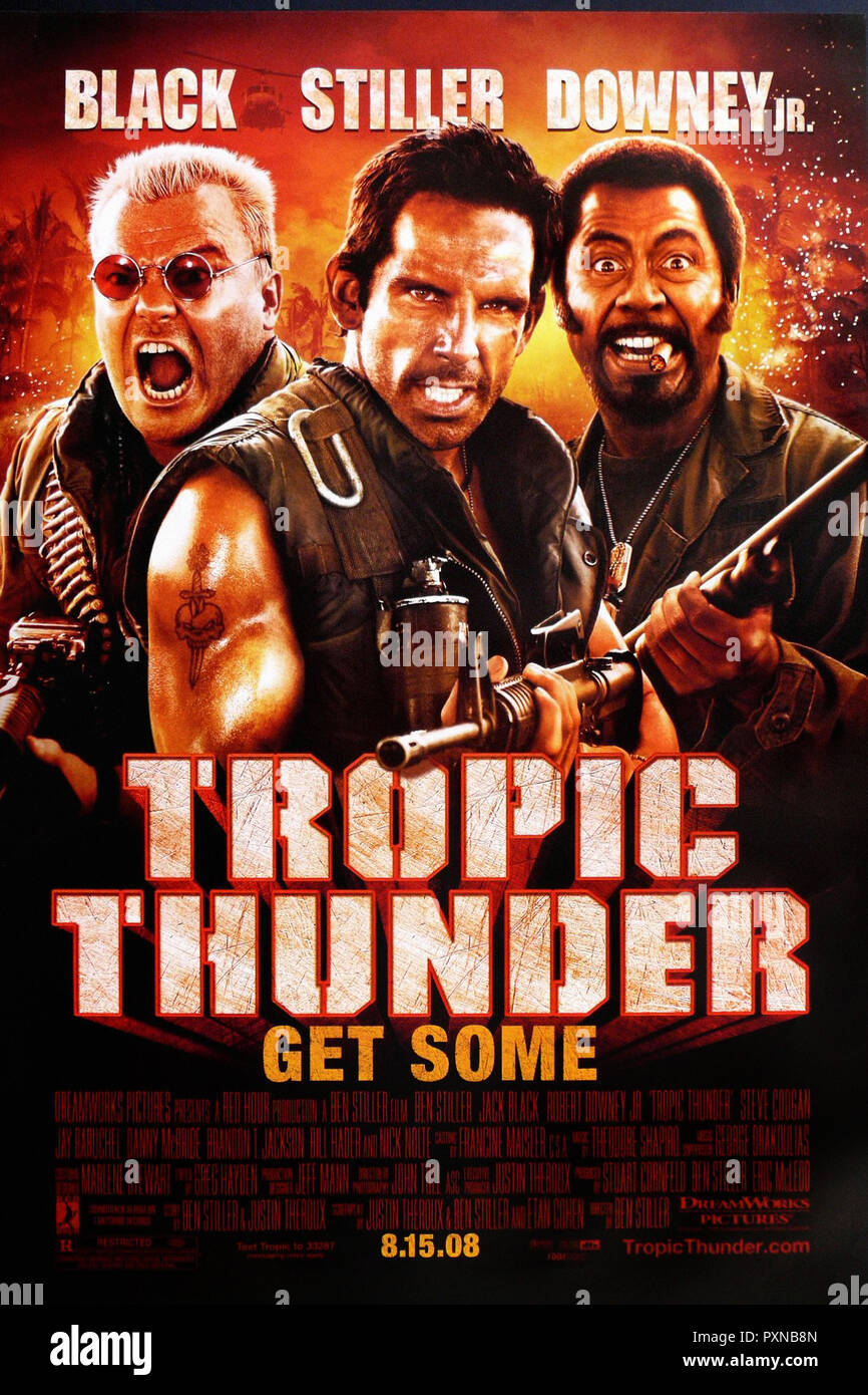 Tropic Thunder - Original movie poster Stock Photo - Alamy