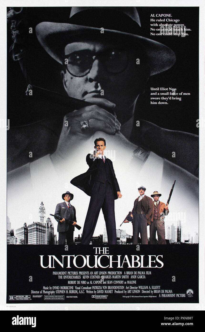 The Untouchables 1987 - Original movie poster Stock Photo - Alamy